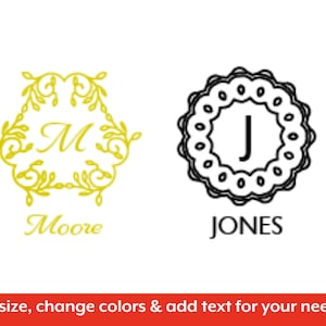 Monogram Frame Svg Bundle, Monogram Floral Clipart, Floral Wreath PNG ...