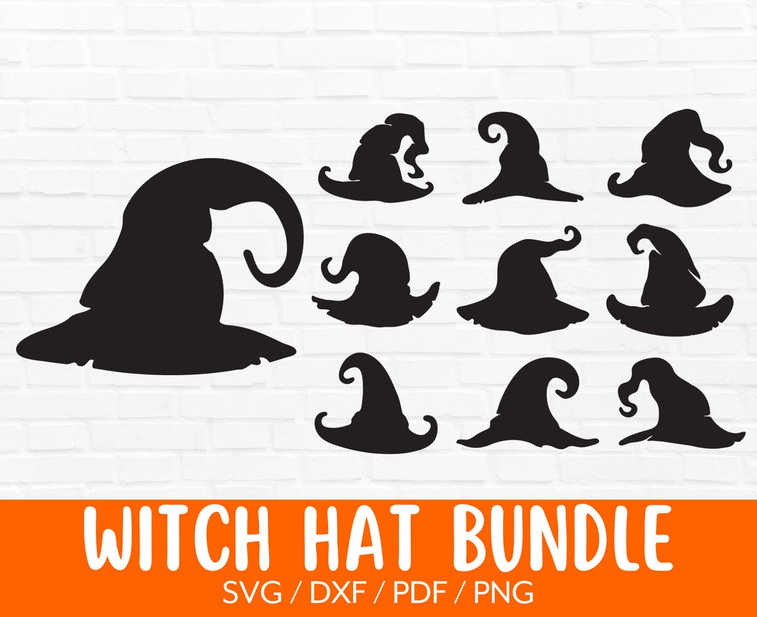 Witch Hat SVG Bundle, Halloween Hats SVG, Witches Hats Vector, Shirt ...