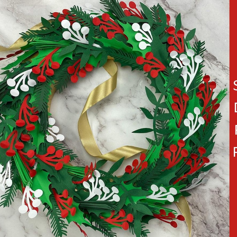 Paper Wreath - Etsy