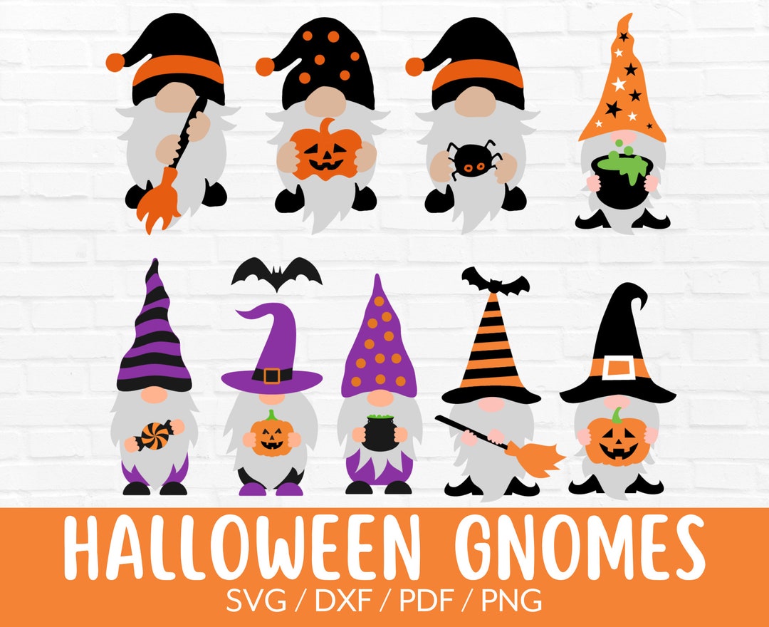 Halloween Gnome SVG Bundle, Halloween Decor SVG, Gnomes Svg, Halloween ...