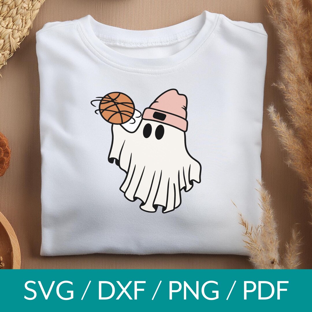 Cute Basketball Ghost SVG, Ghost Sport Halloween Svg, Ghost Clipart ...