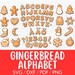 Gingerbread Font Svg, Christmas Alphabet SVG, Christmas Font ...