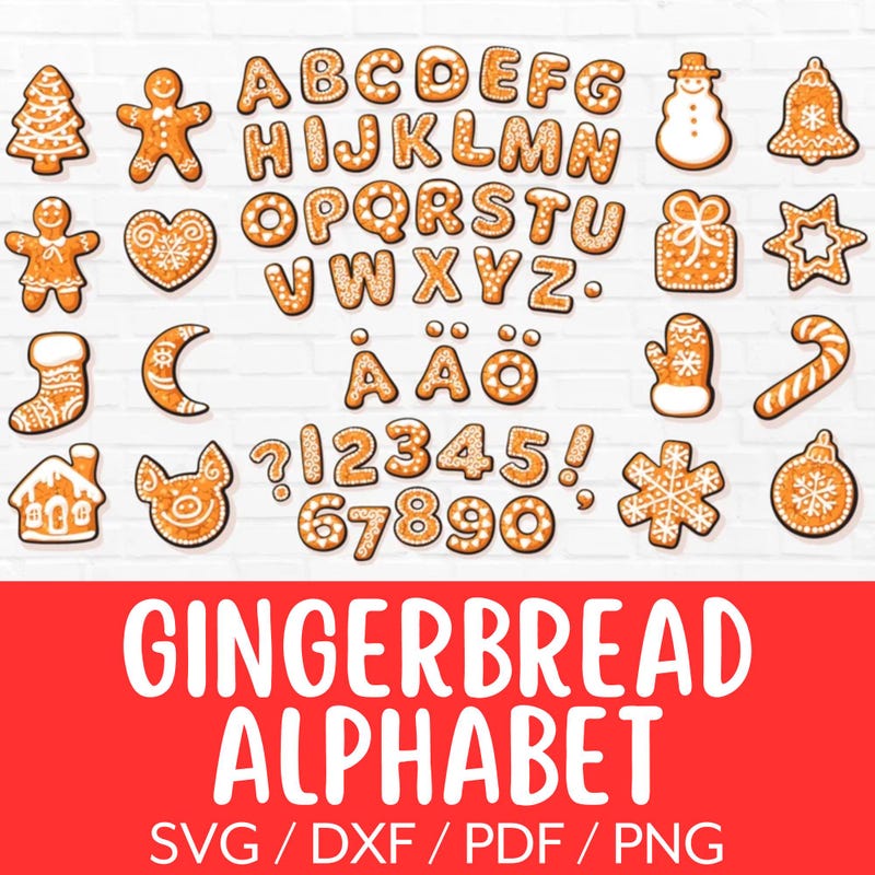 Gingerbread Face Svg - Etsy