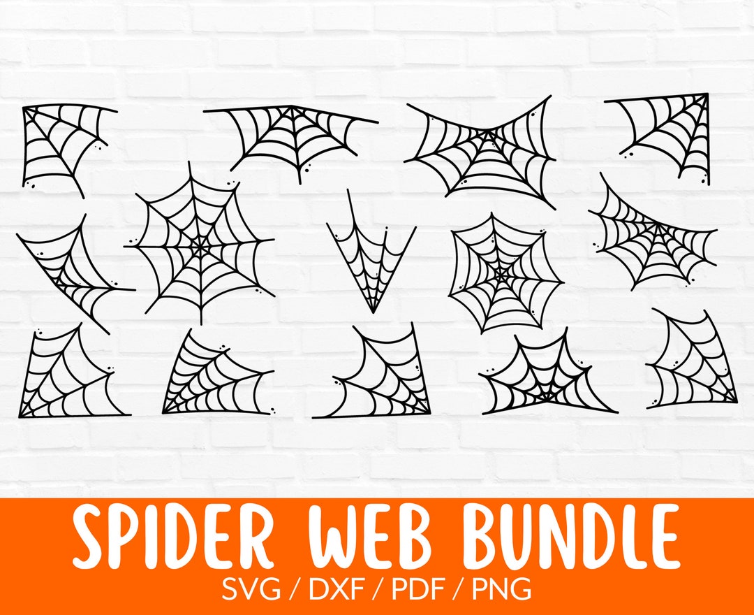 Spider Web SVG Bundle, Halloween Web SVG, Spiderweb Vector, Halloween ...