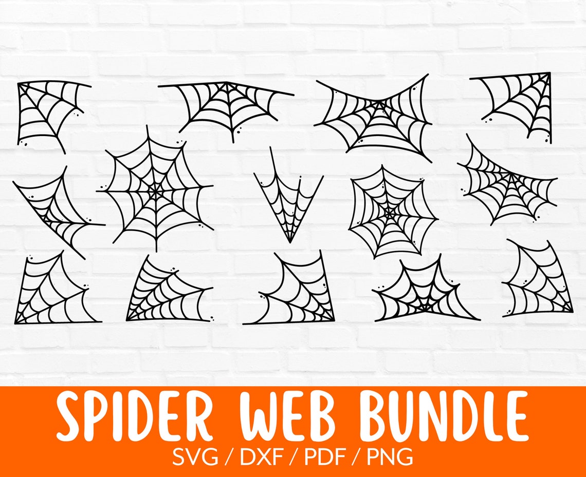 Spider Web SVG Bundle, Halloween Web SVG, Spiderweb Vector, Halloween ...