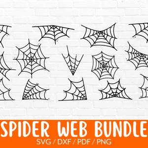 Spider Web SVG Bundle, Halloween Web SVG, Spiderweb Vector, Halloween ...