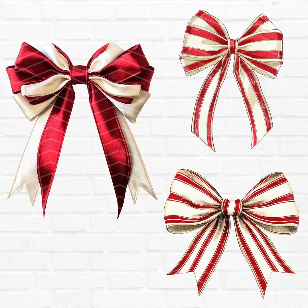 Vintage Christmas Bow PNG, Coquette Design, Christmas Sublimation ...