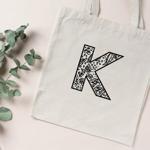 Floral Block Letters Alphabet Svg Bundle, Letter A-Z Clipart, Floral ...