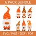 Thanksgiving Gnomes SVG Bundle, Fall Gnome PNG, Gnome With Pumpkin ...