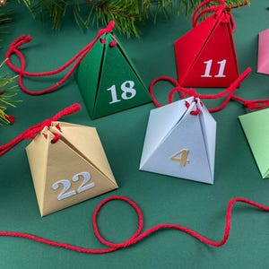 DIY Christmas Advent Calendar Paper Svg | Christmas Countdown Boxessvg ...