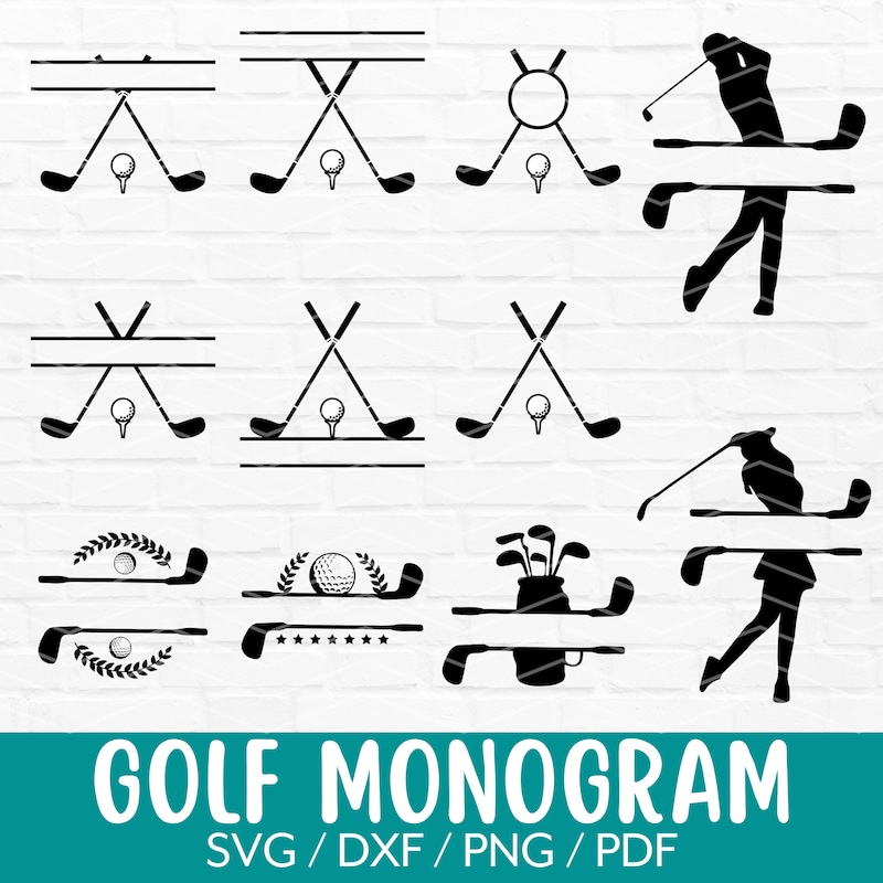 Golf Monogram Font - Etsy