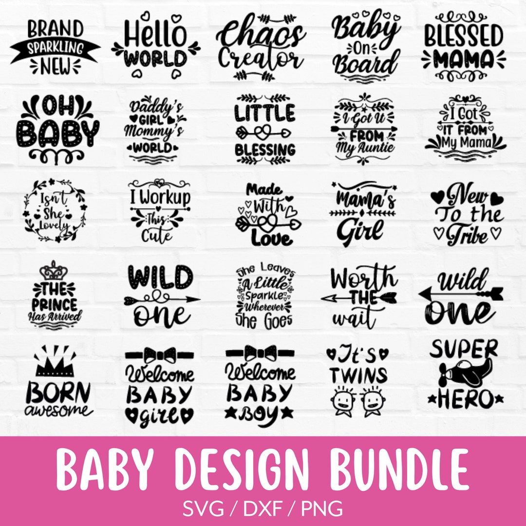 Baby SVG Bundle, Baby Onesie SVG, Funny Baby Svg, Newborn Svg Bundle ...