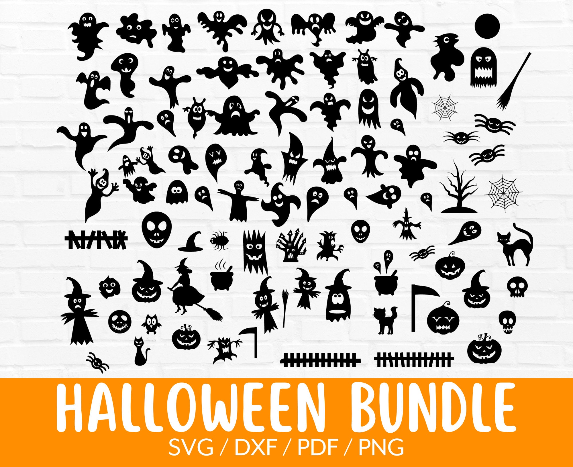 Halloween Clipart SVG Bundle Scary Vector Halloween Svg - Etsy