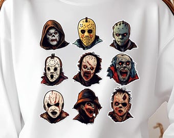 Halloween Horror Characters Png, Horror Movie Killers, Friends Horror Characters Png, Happy ...