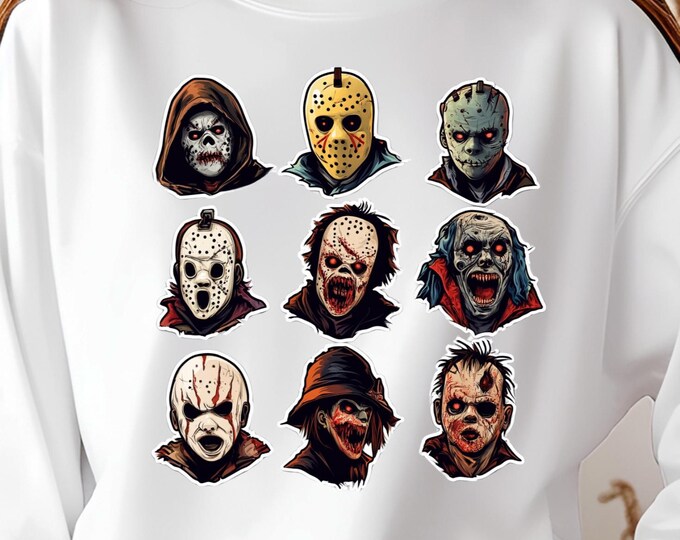 Horror Halloween Popsicle Png Bundle, Cute Horror Clipart, Digital ...