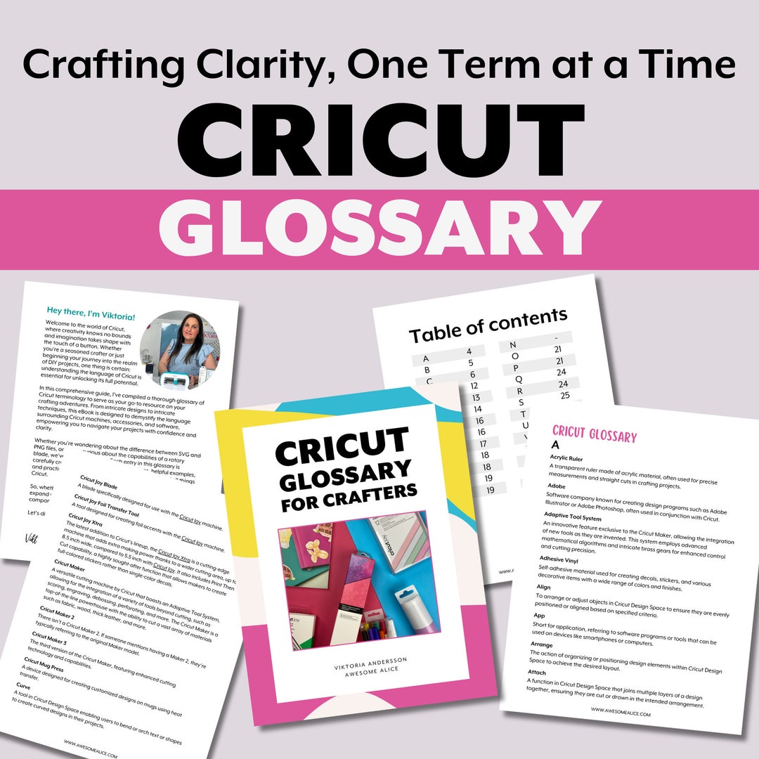 Cricut Crafters' Lexicon, the Ultimate Cricut Glossary | Cheat Sheet to ...