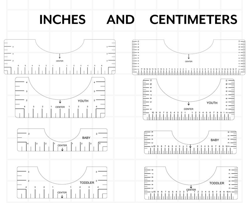 T-shirt Ruler Svg Embroidery Logo Placement Guides Alignment - Etsy