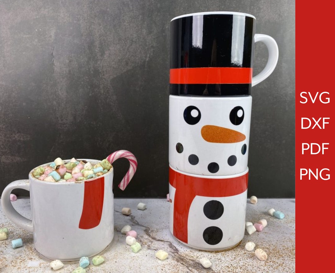 Christmas Snowman Stackable Mug Svg 10oz Mug Template Christmas Mugs Holiday Mug Mug Press