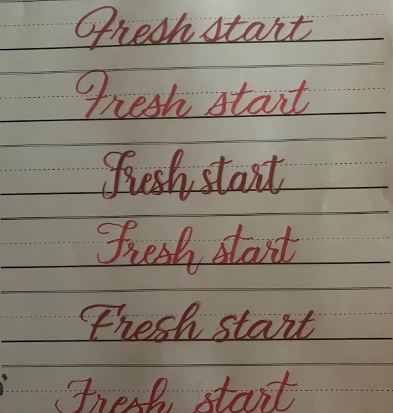 One Year of Hand Lettering Worksheets Brush Lettering - Etsy