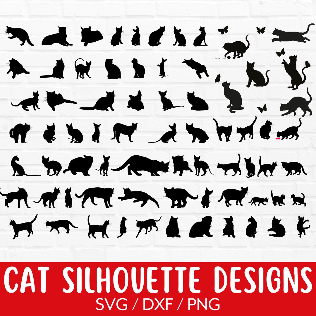 Cat Svg, Cat Png, Cat Silhouette Svg, Kitten Svg, Playful Cat SVG, Cat ...