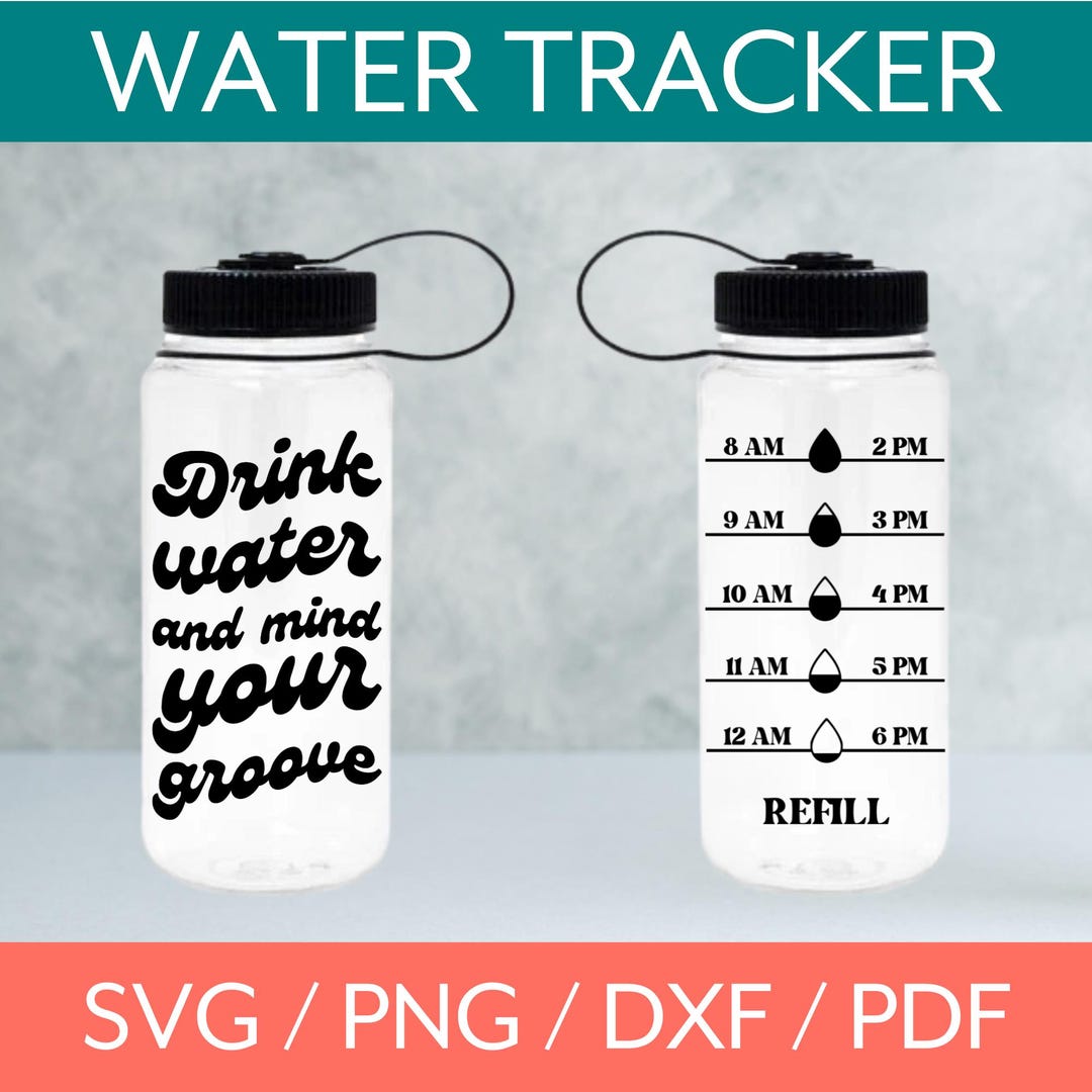 Drink Water and Mind Your Groove Water Tracker SVG, Retro Groovy ...