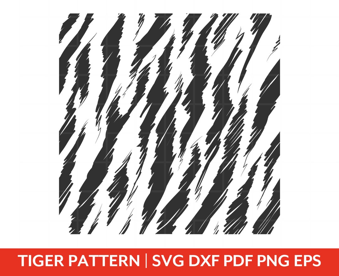 Tiger Black/white Print, Tiger Stripes Pattern, Animal Print, Instant ...
