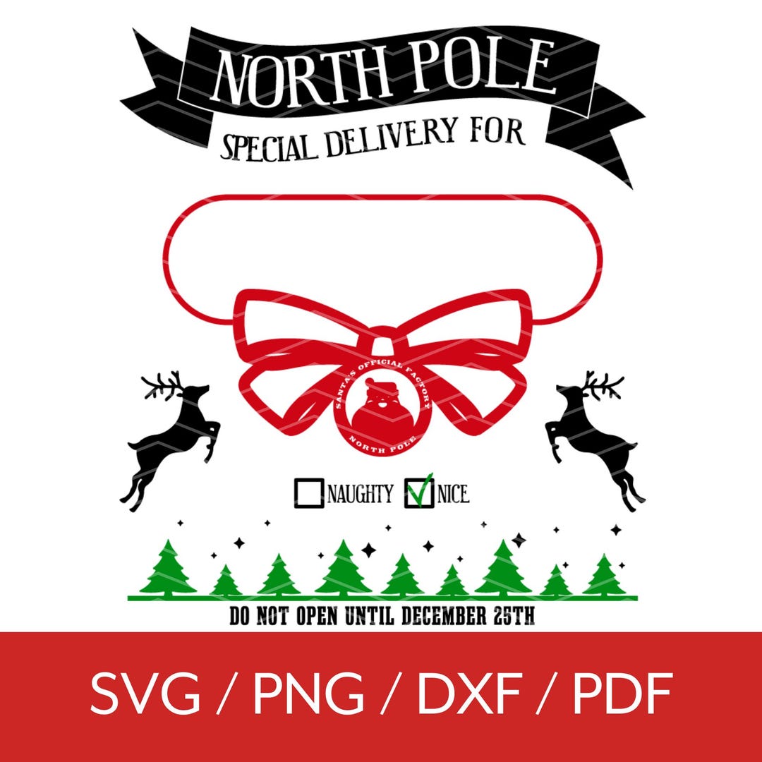 North Pole Santa Mail Svg, North Pole Svg, Express Mail Svg, Christmas ...
