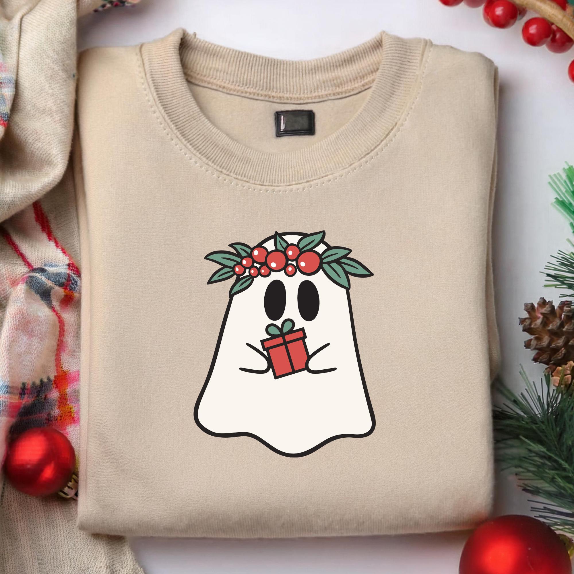Christmas Ghost SVG, Cute Christmas Ghost PNG, Cute Christmas SVG ...