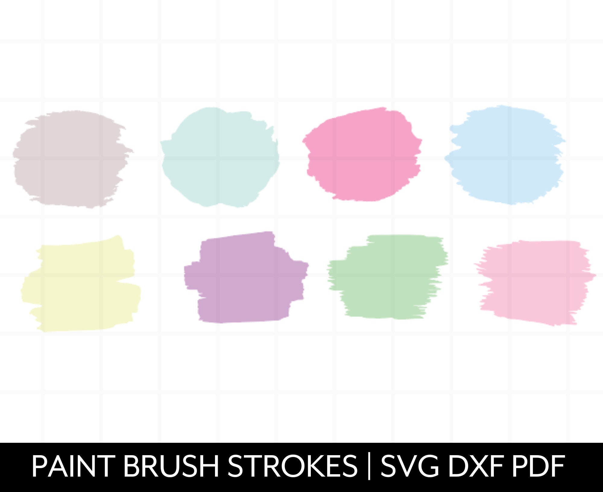 Paint Brush Stroke Svg Paint Brush Svg Key Ring Pattern - Etsy Canada