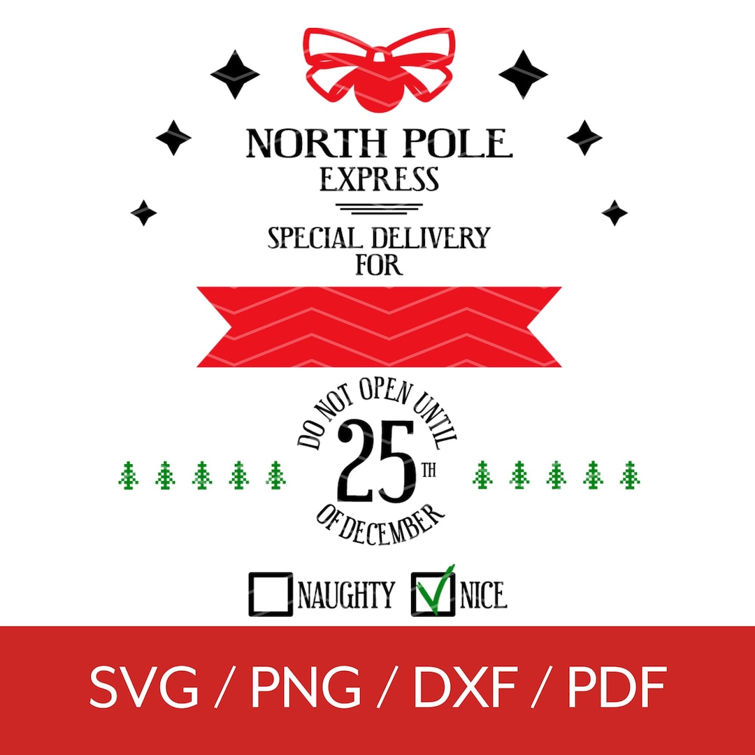 North Pole Santa Mail Svg, North Pole Svg, Express Mail Svg, Christmas ...