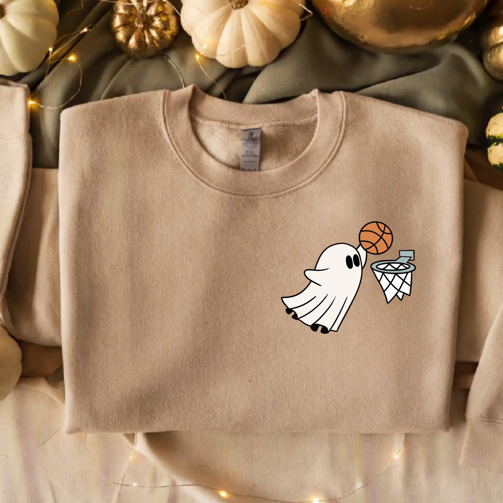 Cute Basketball Ghost SVG, Ghost Sport Halloween Svg, Ghost Clipart ...