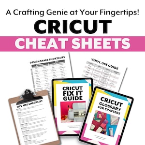 Cricut Cheat Sheets | Troubleshooting Guide, Cricut Glossary, HTV ...