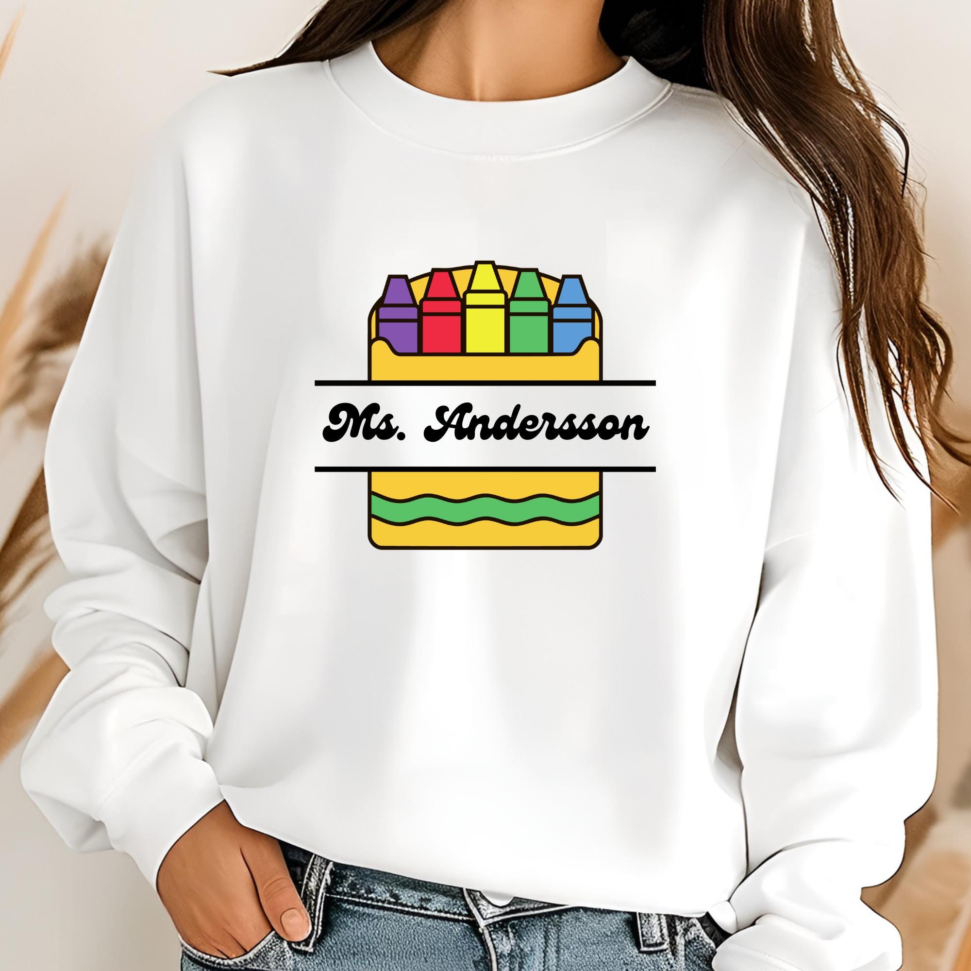 Split Crayon Box Name Frame SVG, Pencil Monogram Label Cut File ...