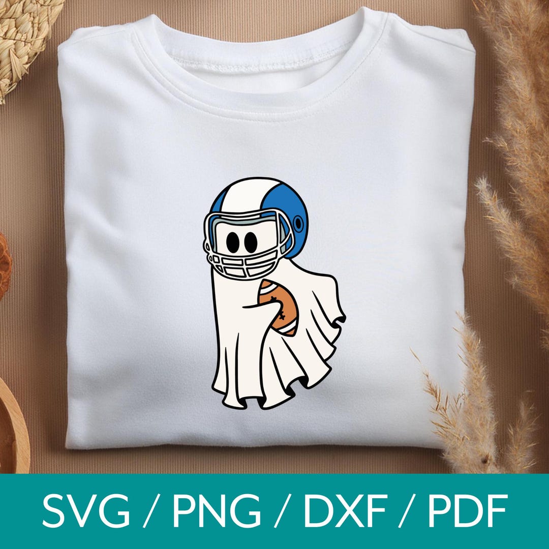 Cute American Football Ghost SVG, Ghost Sport Halloween, Ghost Clipart ...