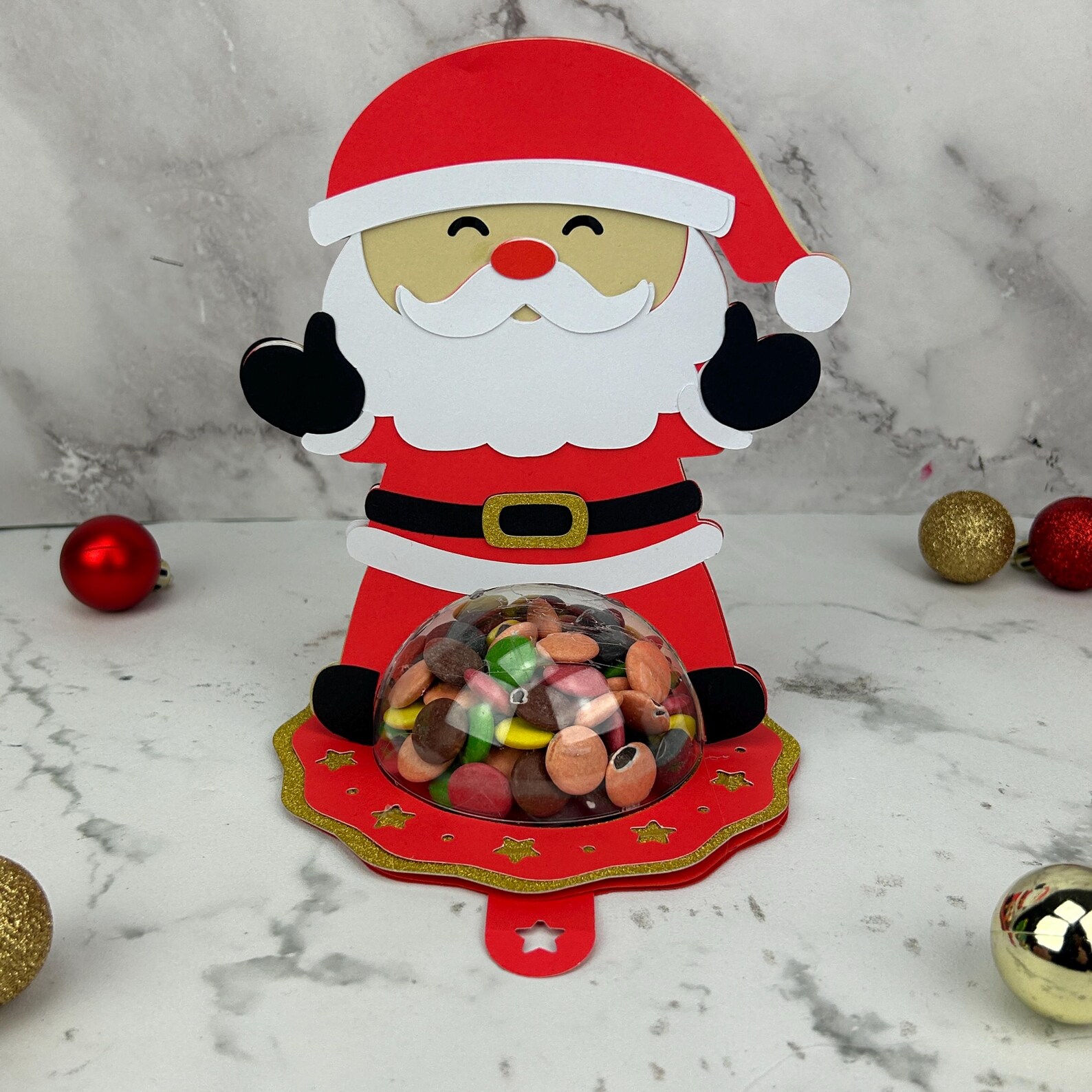 Christmas Santa Candy Holder SVG, DIY Christmas Treat Box, Chocolate ...
