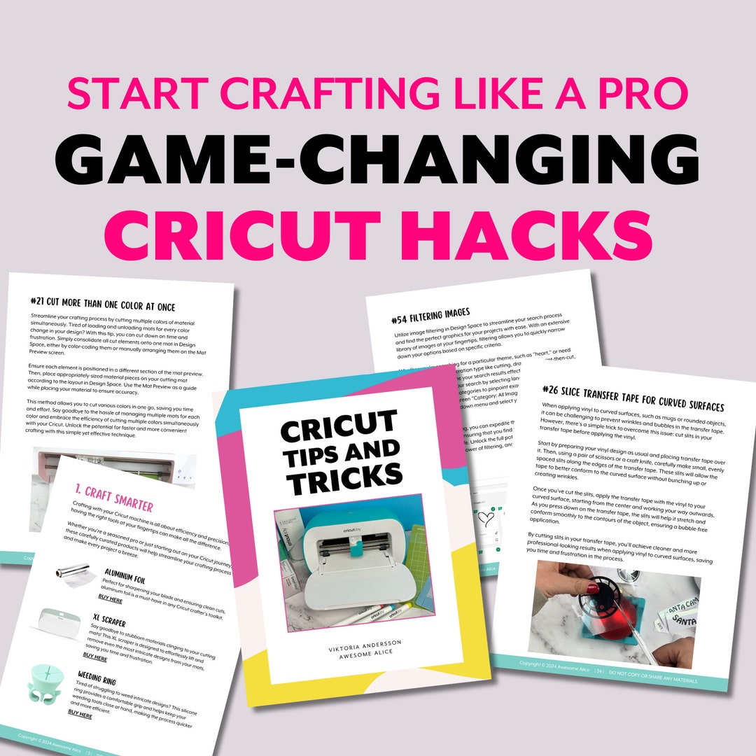 55 Game-changing Cricut Hacks & Tips Ebook | Cheat Sheet to Cricut ...