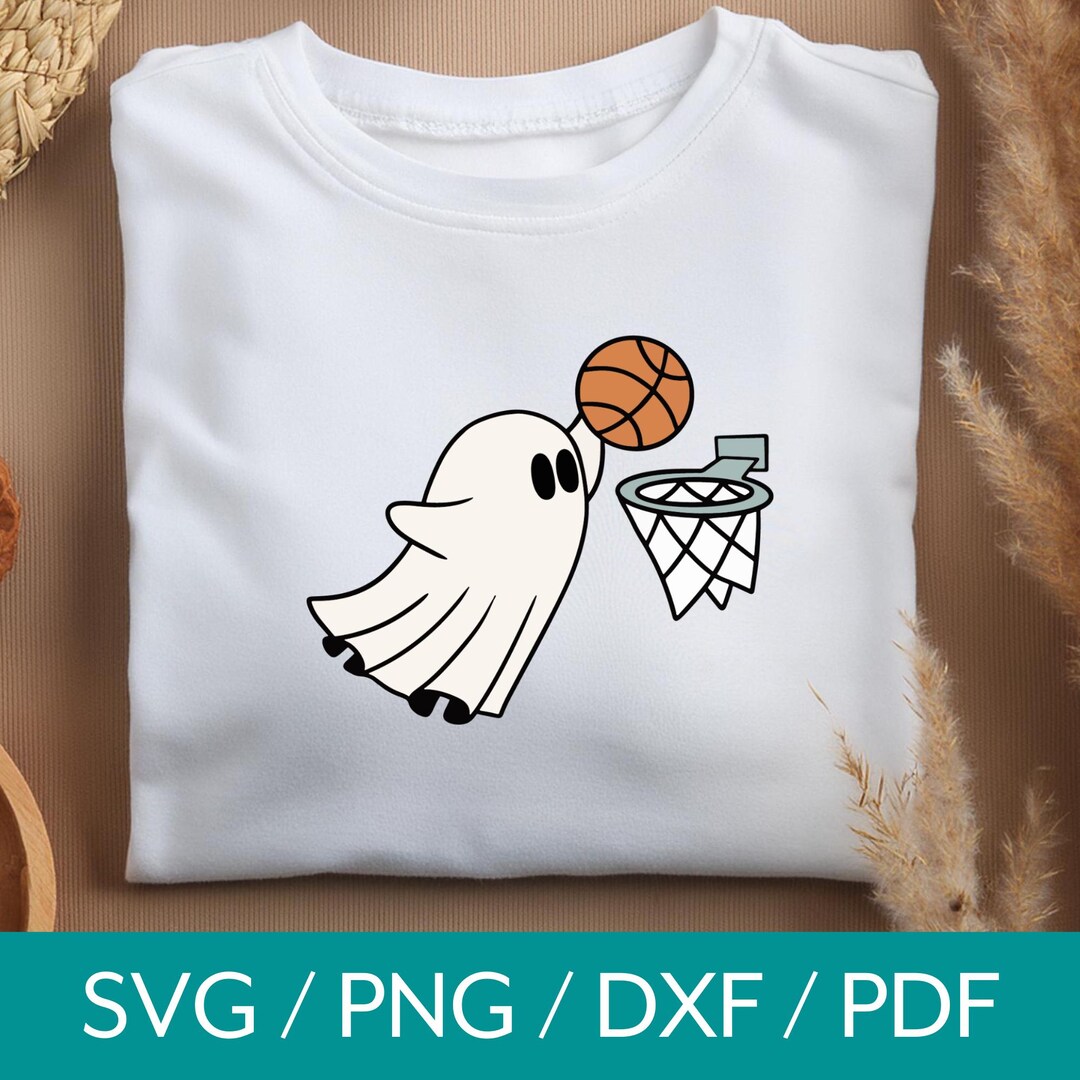 Cute Basketball Ghost SVG, Ghost Sport Halloween Svg, Ghost Clipart ...