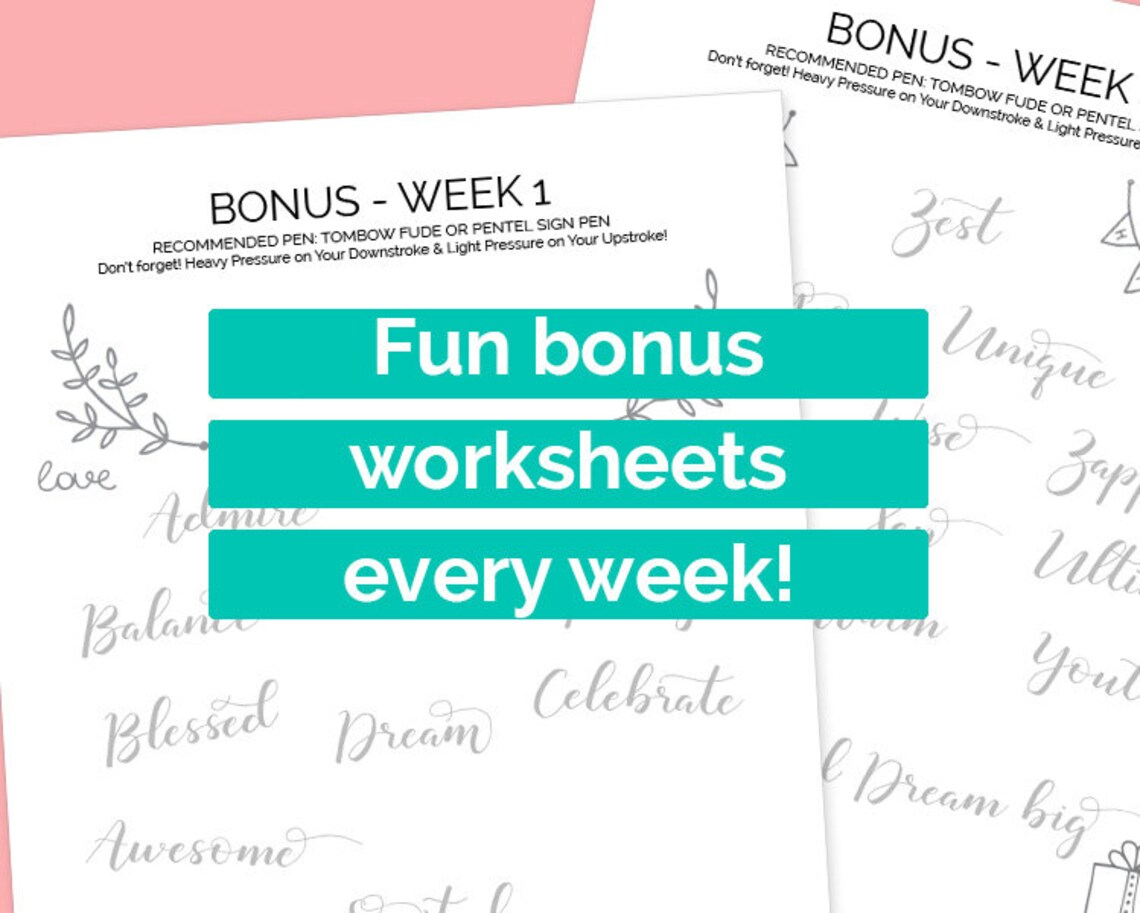 Learn Hand Lettering in 30 Days Challenge Brush Lettering - Etsy