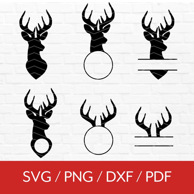 Deer Monogram Svg - Etsy