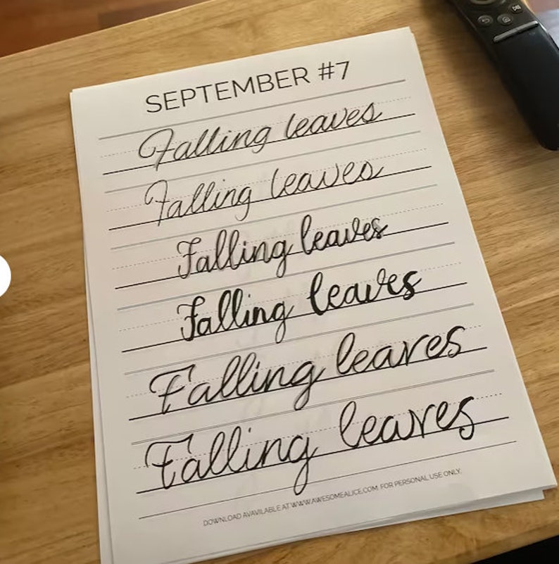 One Year of Hand Lettering Worksheets Brush Lettering - Etsy