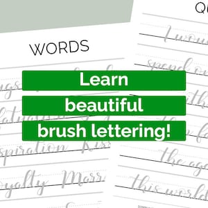 Brush Lettering Printable Handlettering Worksheets | Hand Lettering ...