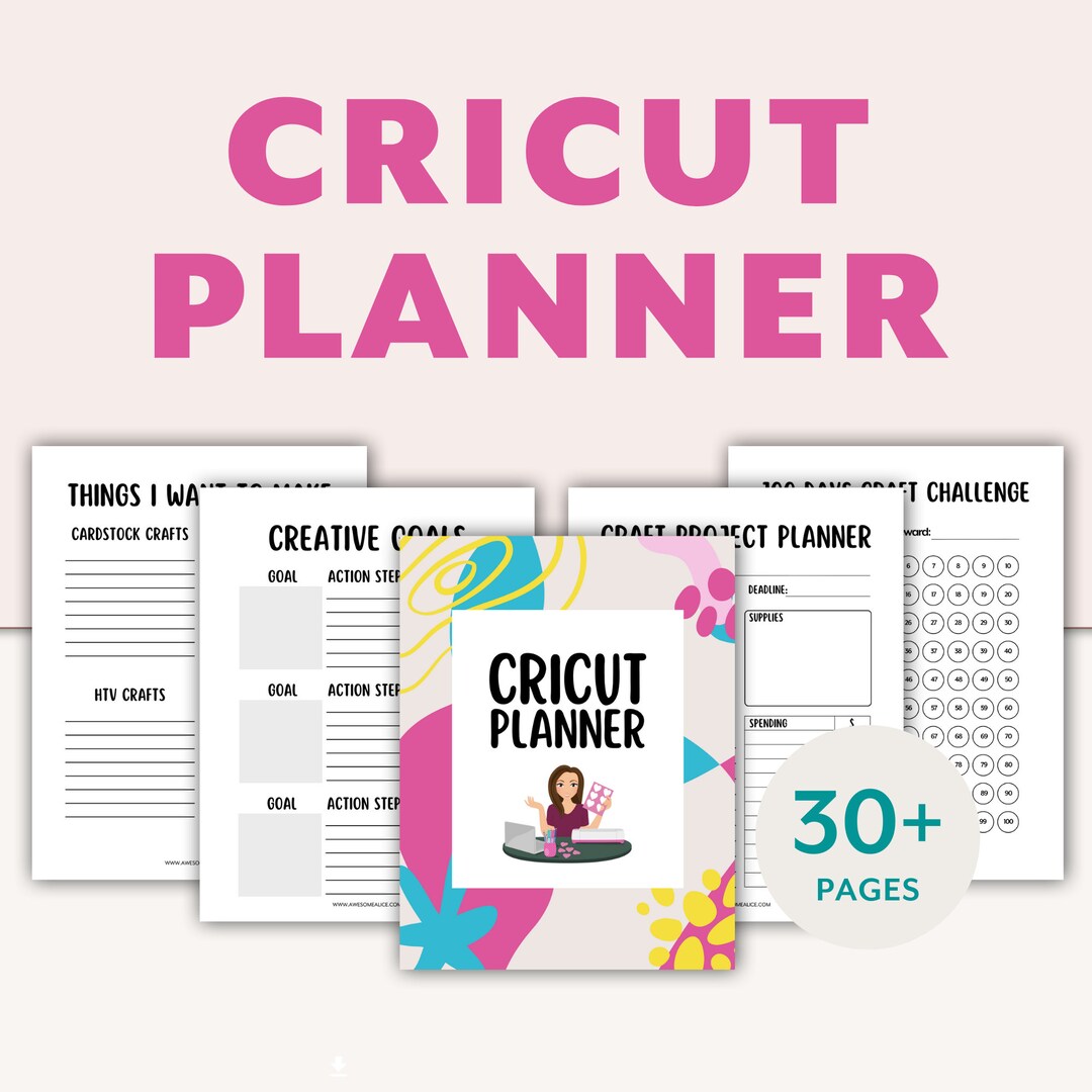 Cricut Craft Project Binder, Project Planner Printable PDF | Cheat ...