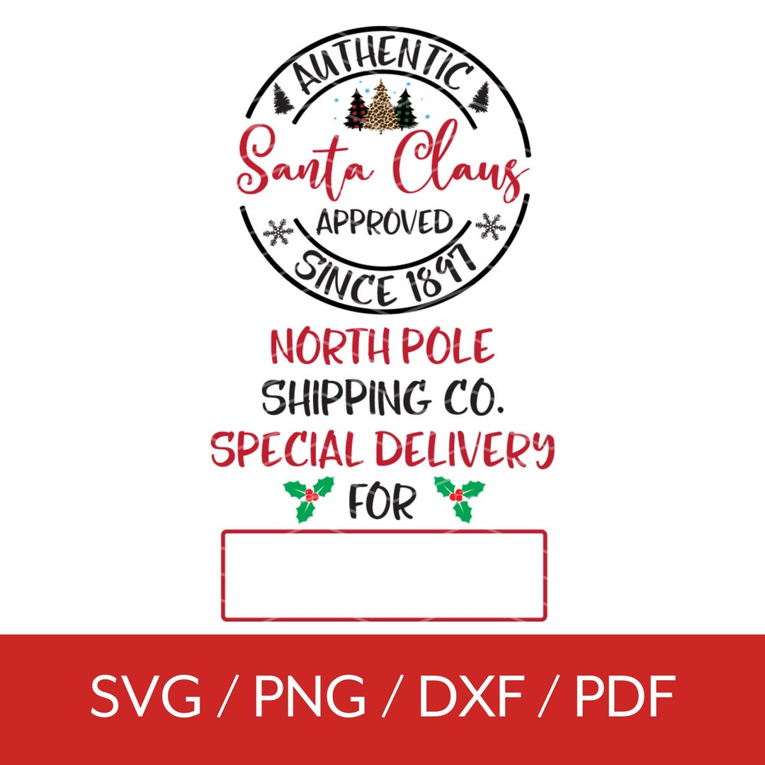North Pole Santa Mail Svg, North Pole Svg, Express Mail Svg, Christmas ...