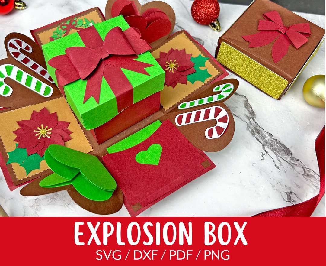 Christmas Exploding Box SVG, DIY Explosion Box, Gift Box Template ...