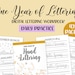 One Year of Hand Lettering Worksheets Brush Lettering - Etsy