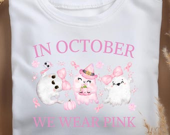 In October We Wear Pink Png, Retro Breast Cancer Png, Breast Cancer ...
