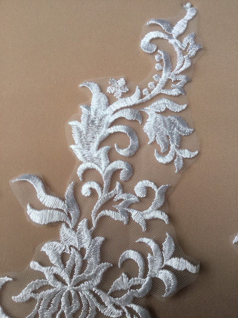 Ivory Lace Applique for Wedding Dresses (4 Pair) - Etsy