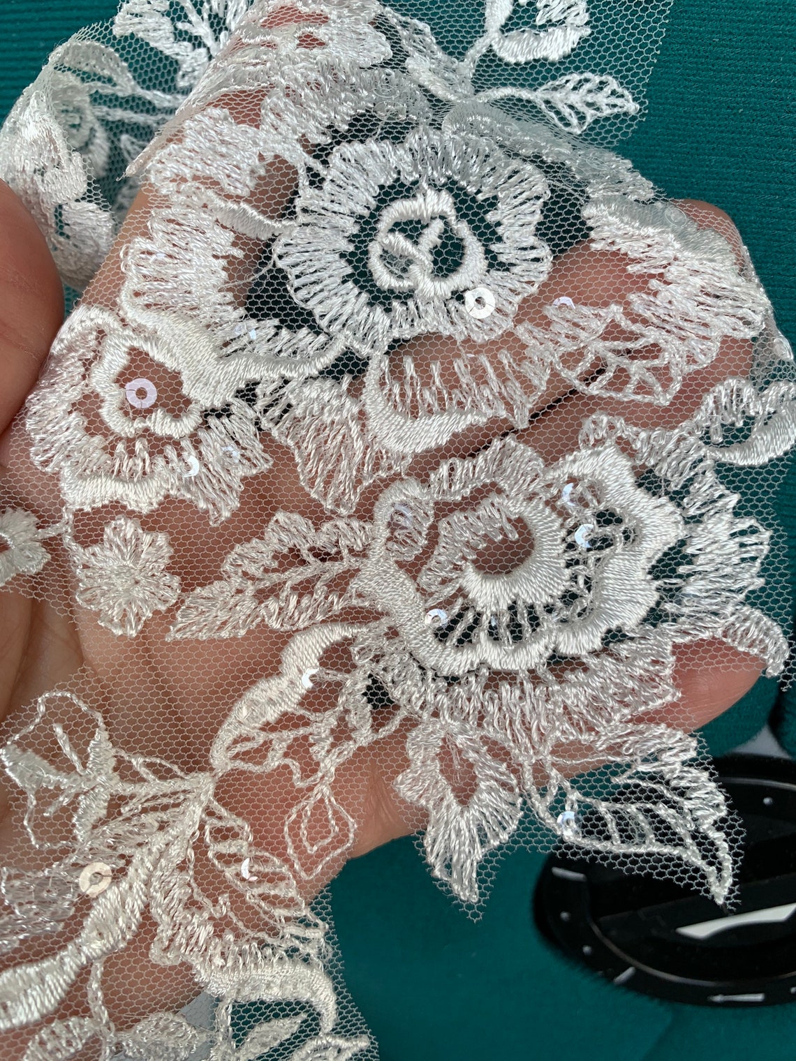 Encaje Applique encaje para vestidos de novia encaje | Etsy