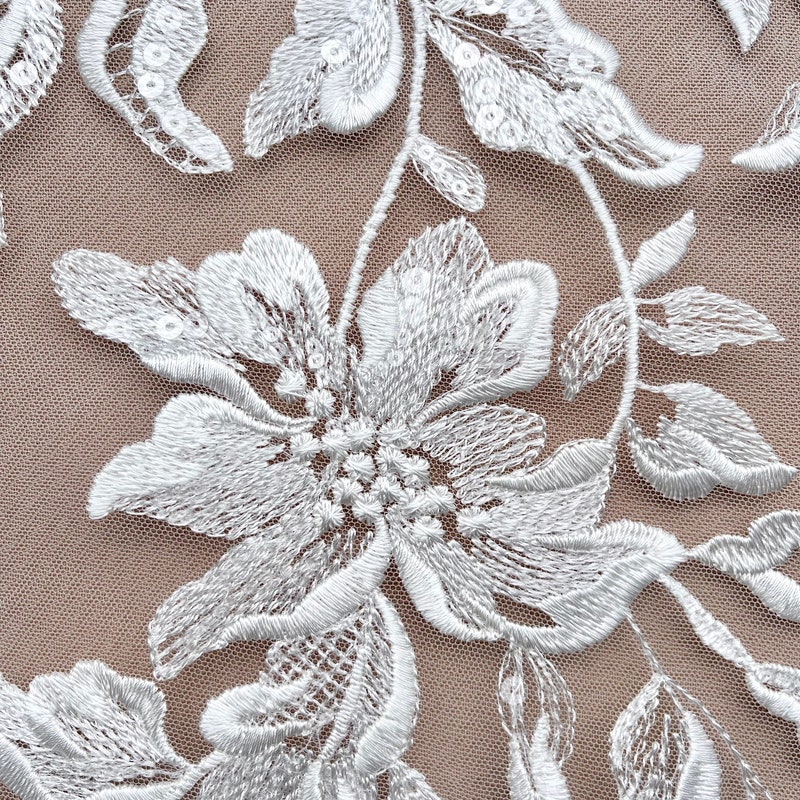 Flower Lace Fabric - Etsy