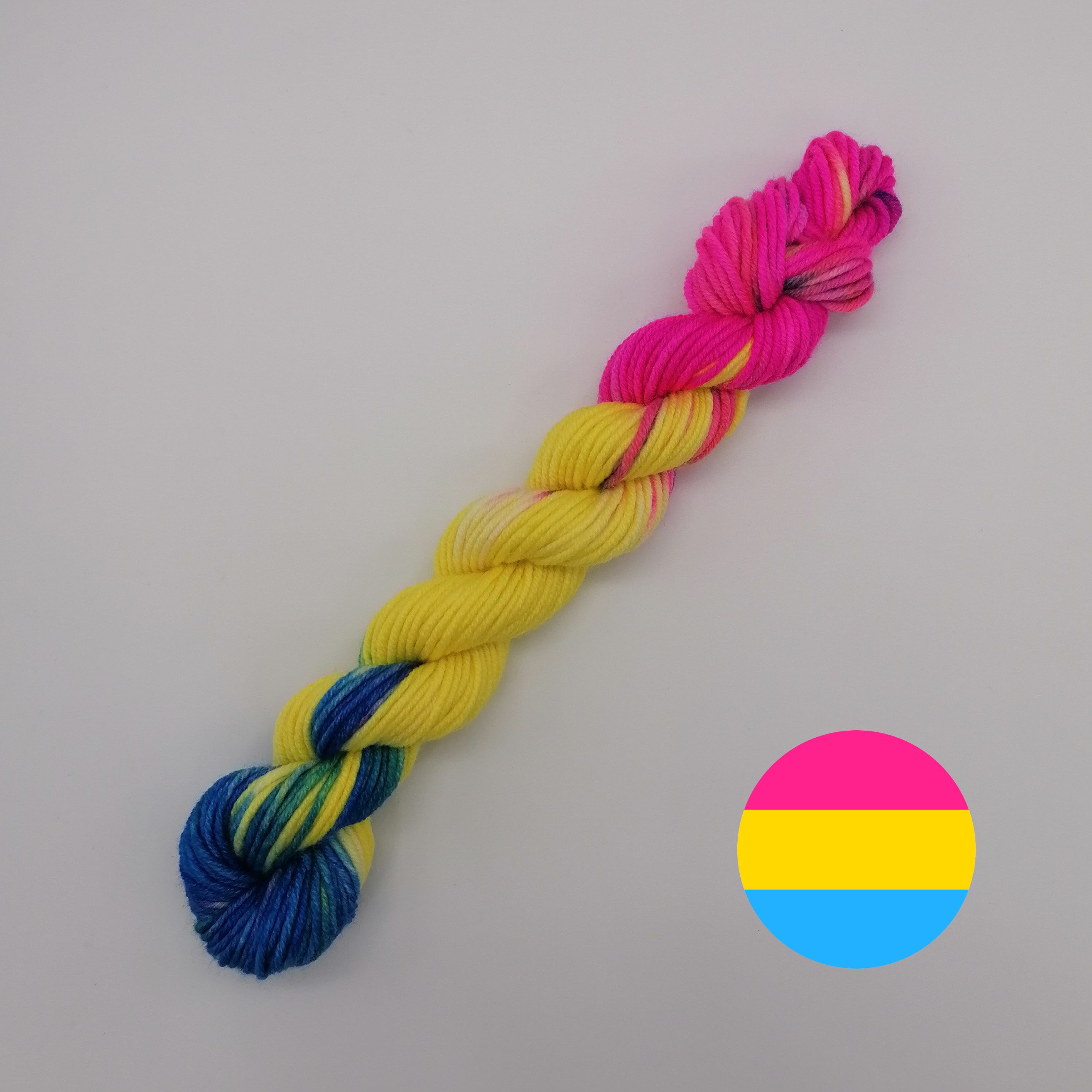Bright Pride set mini skein Hand dyed yarn DK Double | Etsy
